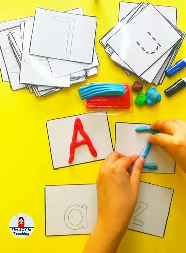 Pre-K Alphabet Tracing Cards (Dry Erase or Clay)- Literacy Center Activity