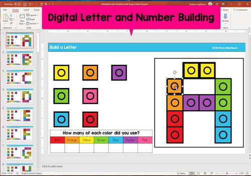Digital Letter and Number Building Activities | Drag and Drop and Typing