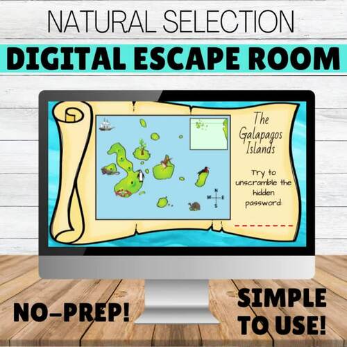 Natural Selection Digital Escape Room Activity - MS-LS4-4 Evolution Review