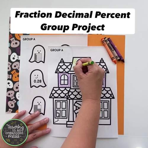 Converting Fraction Decimals Percent Halloween Class Activity | TPT