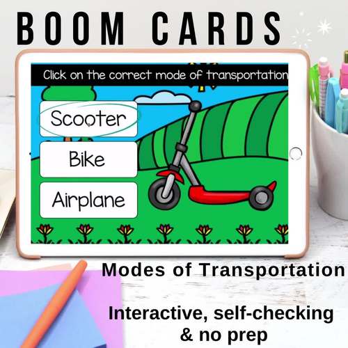 Boom Cards™ - Modes of transportation ESL/ELL by Mel's ESL Shop