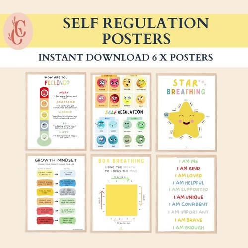 Emotional regulation poster bundle, SEL, Classroom decor, calming ...