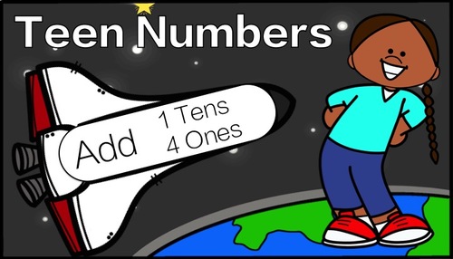 Place Value: Teen Numbers (Outer Space) by Move and Groove Math | TPT