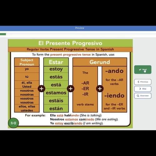 Spanish Boom™ Cards Regular Verbs Present Progressive Tense in Spanish ...