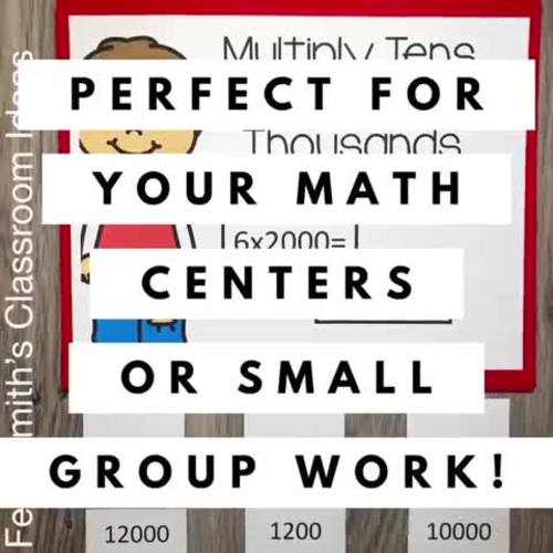 Multiply Tens, Hundreds, and Thousands Center Games | TPT