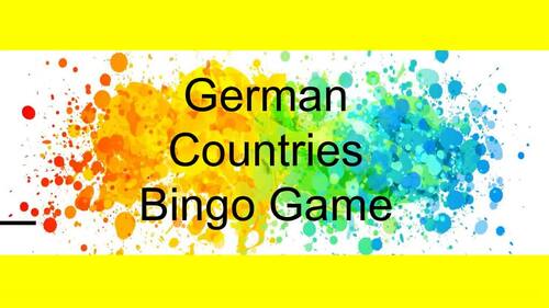 German Countries Bingo Game Activity by Worksheet Whisperer | TPT