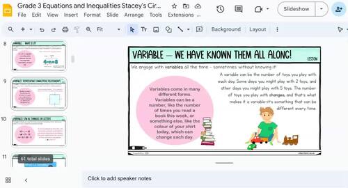 Grade 3 Equations Ontario Math Digital Slides | Worksheets | Assessments