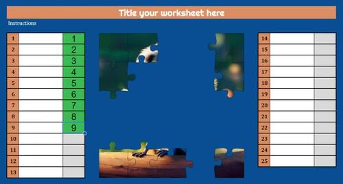 Subtracting Integers - Mystery Picture Jigsaw Puzzle - Big Eyed Lemur