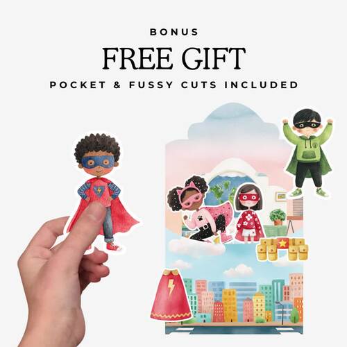 Superhero Kids Clipart Bundle – Watercolor Diverse Children Hero ...