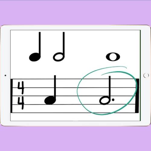 Make 4 beat measures with whole half dotted half quarter eighth notes ...