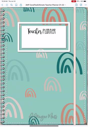 24-25 Dated Ultimate Teacher Planner {Coral & Teal} by A Ginger Mess