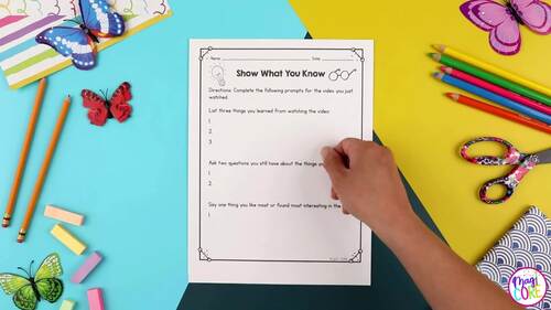 Butterfly Lifecycle 1st & 2nd Grade Science Unit Activities Worksheets Book