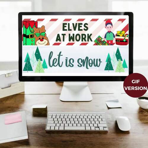 Christmas Google Classroom Header Winter Animated Banner for Distance ...