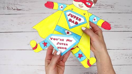 Father's Day Superhero Puppet Craft - Father's Day Craft - Father's Day ...
