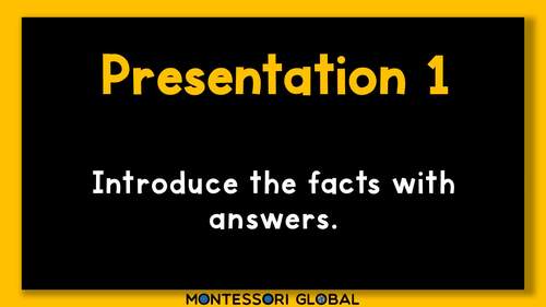 Montessori | Multiplication Fact Fluency PowerPoint Presentations | x 1 ...