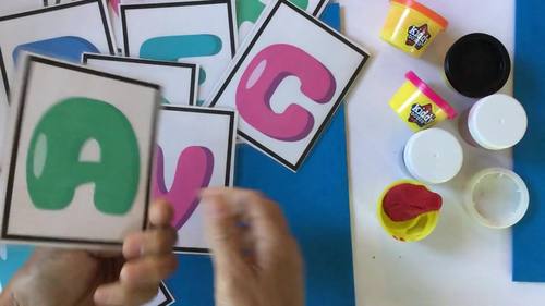 Playdough Challenge Card Set – Build Fine Motor Skills and Letter Naming