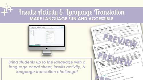 Shakespearean Language Introduction | High School English | TPT