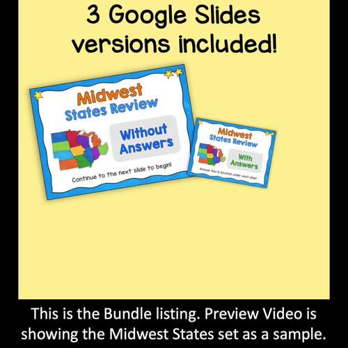 States & Capitals Review⏐Google Slides Task Cards Bundle by Laura Candler