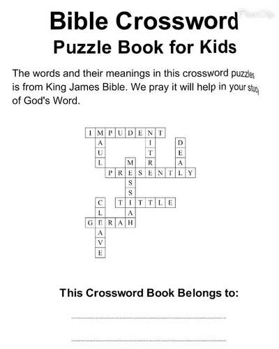 Bible Crossword Puzzles for Kids - Printable PDF Download | TPT