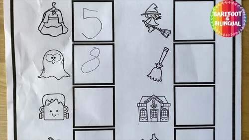 Halloween Counting Write the Room SPANISH - Number Recognition 1 - 20 ...