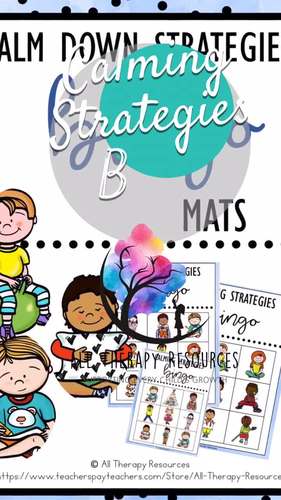 Calming and Coping Strategies Bingo Activity - Counselor resource