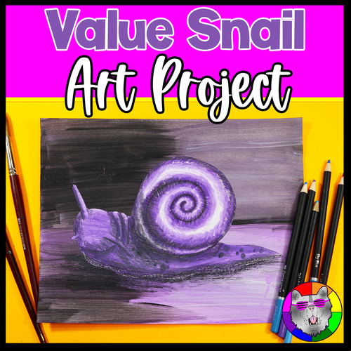 Element of Art Value Art Lesson, Snail Art Project | TPT