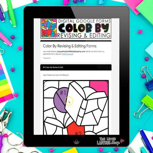 Digital Grammar Color By Code Revise Edit Capitalization Punctuation ...