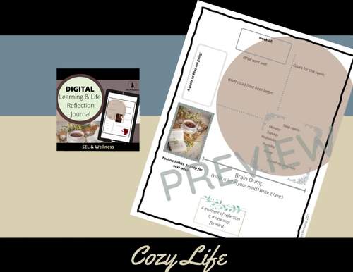 BUNDLE Learning & Life Reflection DIGITAL Journal Wellness for ...