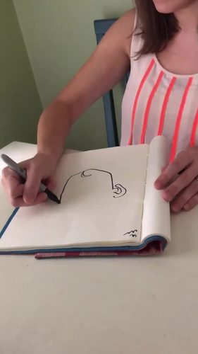 Middle, High School Art: Blind Contour, Color Mixing Project & Demo Video