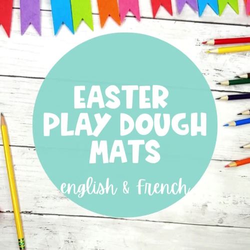 EASTER Play Dough Mats / FRENCH & ENGLISH / les Pâques by Oui Madame Wee