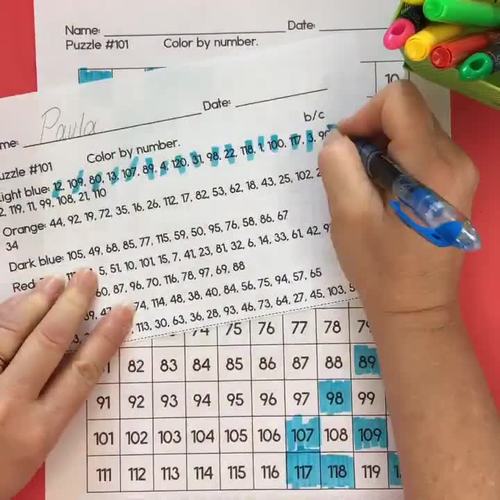 Spring 120 Chart Mystery Pictures Numbered and Blank 120 Charts Color ...