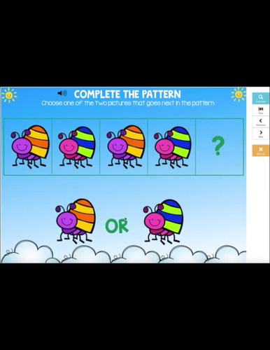 AB Pattern Practice digital cards | Spring Bugs by Smart Land Printables