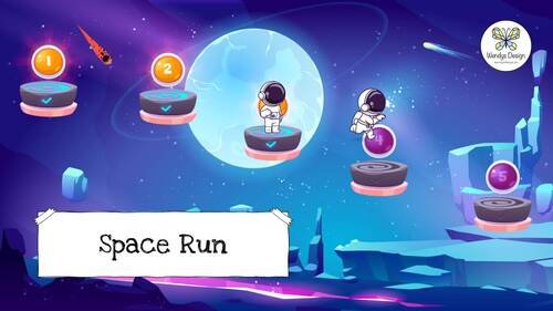 Adding within 1000 - Math game (Space run) by WendysDesign | TPT
