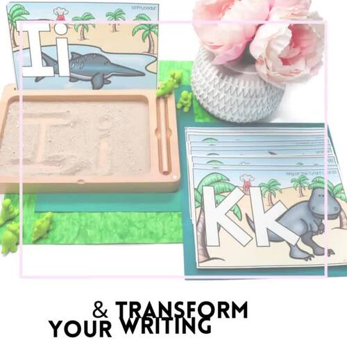 Dinosaur Alphabet Cards For Letter Formation - Dinosaur Beginning Sounds