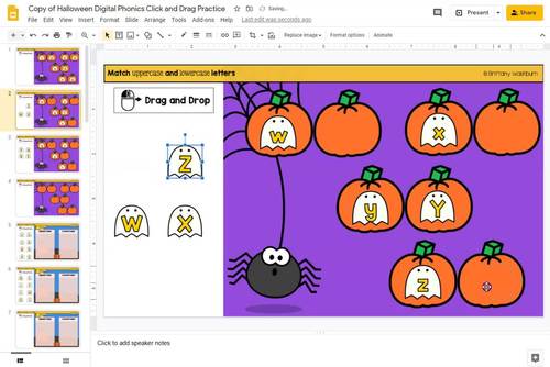 Halloween Digital Phonics Click and Drag Practice | TPT