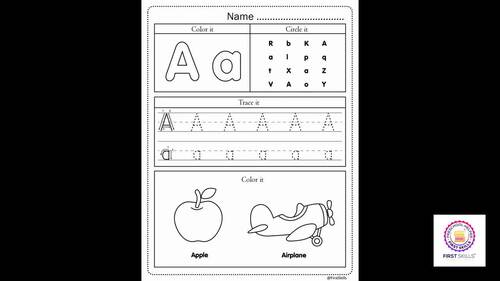 Alphabet Handwriting Practice Beginning Sounds A-Z Letter Tracing ...