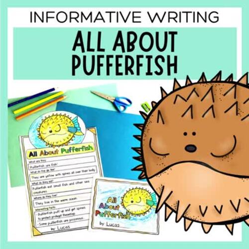 All About Pufferfish | Ocean Animal Research Worksheets | Nonfiction ...