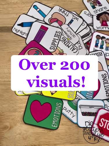 Visual Cues Editable- Perfect for your lanyard! by Glitter and Glue 4 K-2