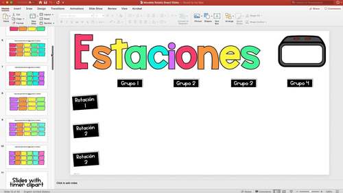 Spanish Rotation Slides - Slides para estaciones o centros by ...