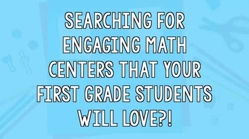 1st Grade Back to School Math Center Games & Activities | August ...