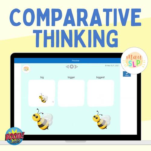 Comparative Thinking for Speech Therapy Boom Cards™ by Mau SLP | TPT
