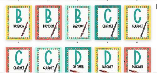 Music Decor - Instrument Alphabet Posters by Teacher's Pet | TPT