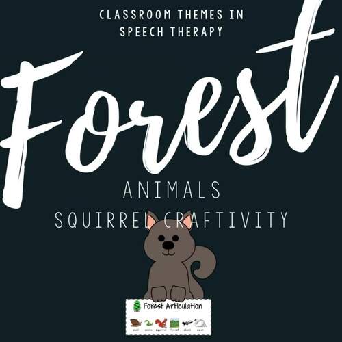 Woodland Forest Animals Winter Speech Therapy Squirrel Craft by ...