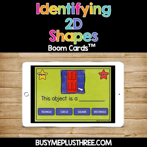 Identifying 2D Shapes BOOM CARDS™ Geometry Game with Plane Shapes