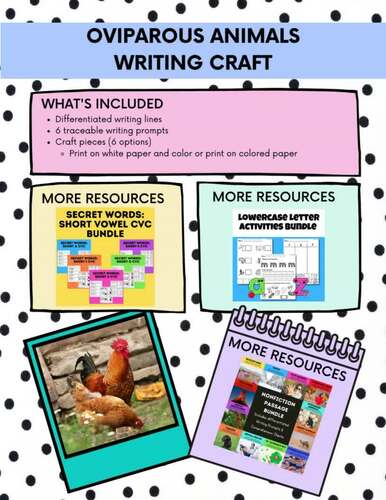 **BUNDLE** Spring Writing and Craft Activities (Butterfly, Bee, Easter ...