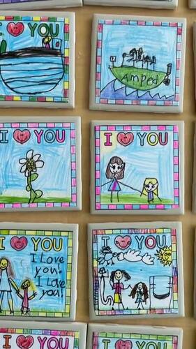 Ceramic Tile Coaster Templates | Mother's & Father's Day Gifts by Class ...