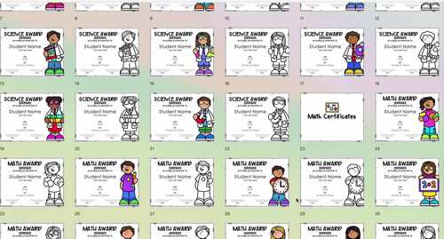 EDITABLE End of the Year STEAM Awards Printable Certificates of Completion