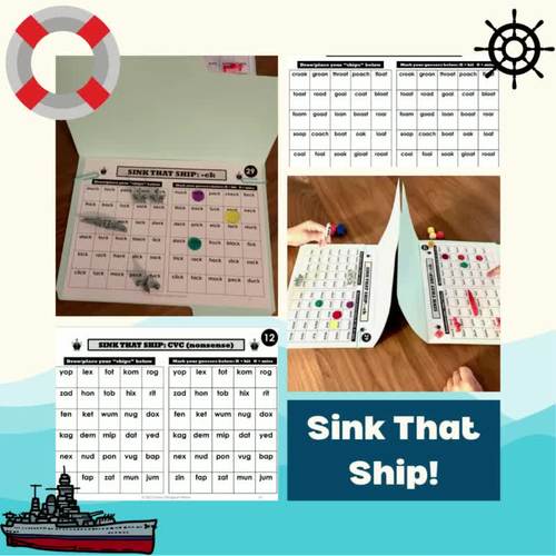 Sink That Ship - Science of Reading Phonics Game & No Prep Decoding ...