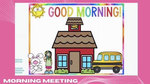 April Morning Meeting and Calendar Interactive PowerPoint and Google Slides