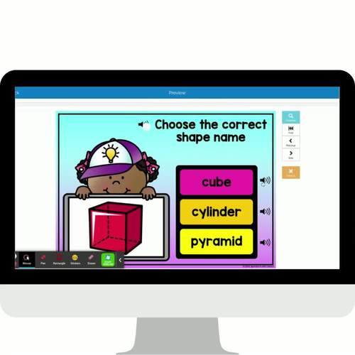 3D Shapes Boom Cards™️ AUDIO by Sprinkle it with French | TPT